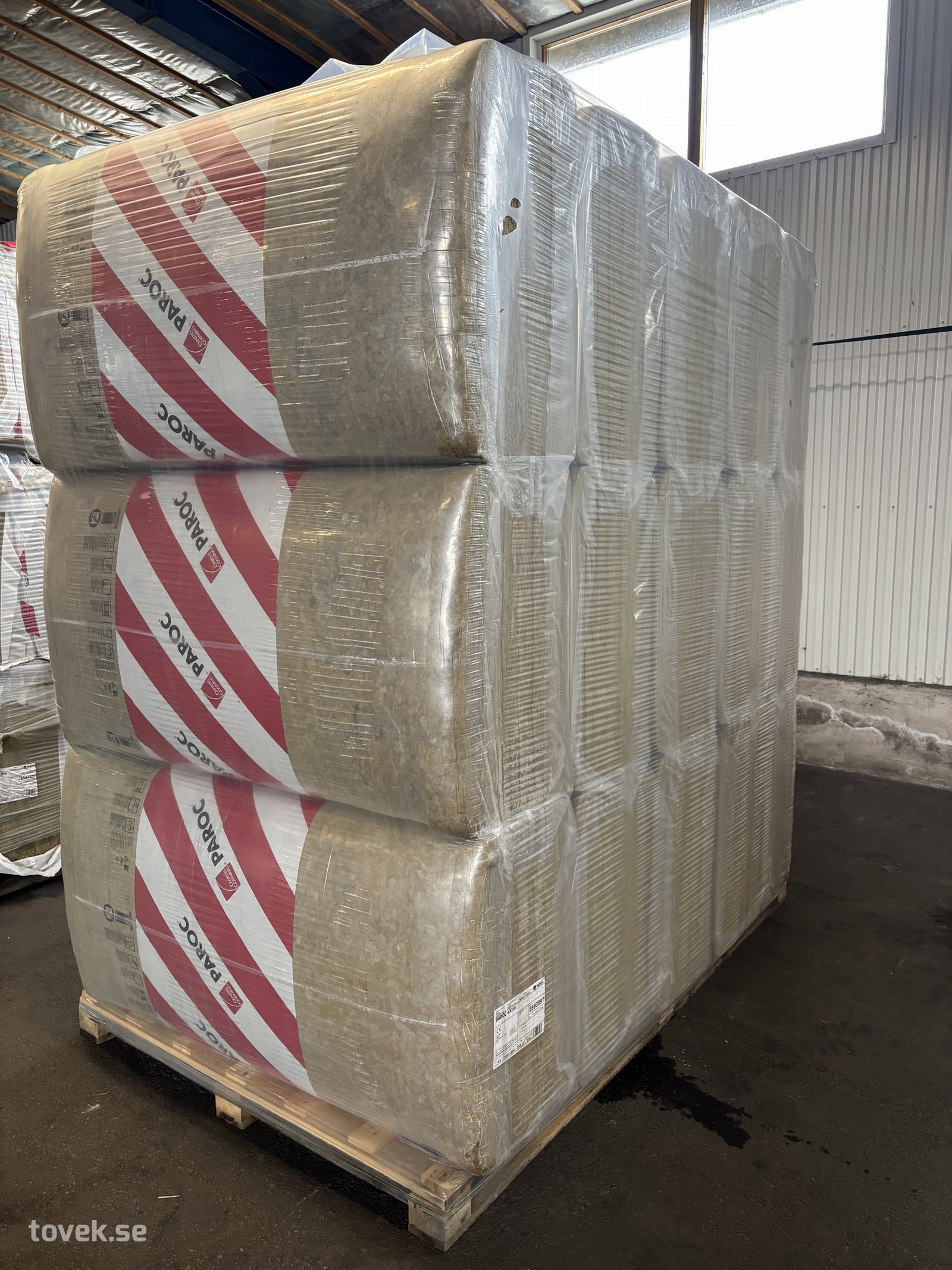 Paroc Extra Vägg/Bjälklag 810x1500x45, ca255,15m2 | Toveks Auktioner ...