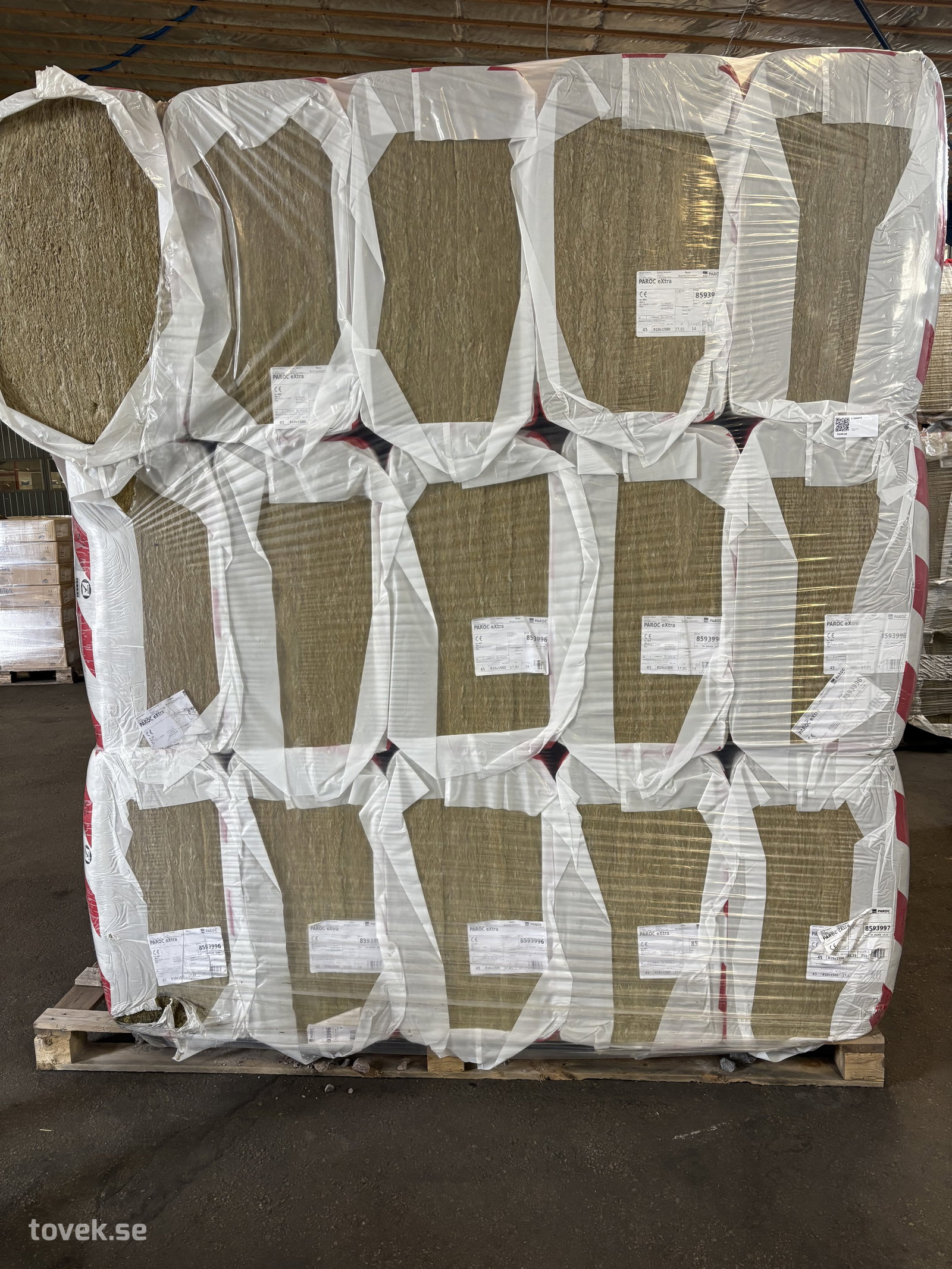 Paroc Extra Vägg/Bjälklag 810x1500x45, ca255,15m2 | Toveks Auktioner ...