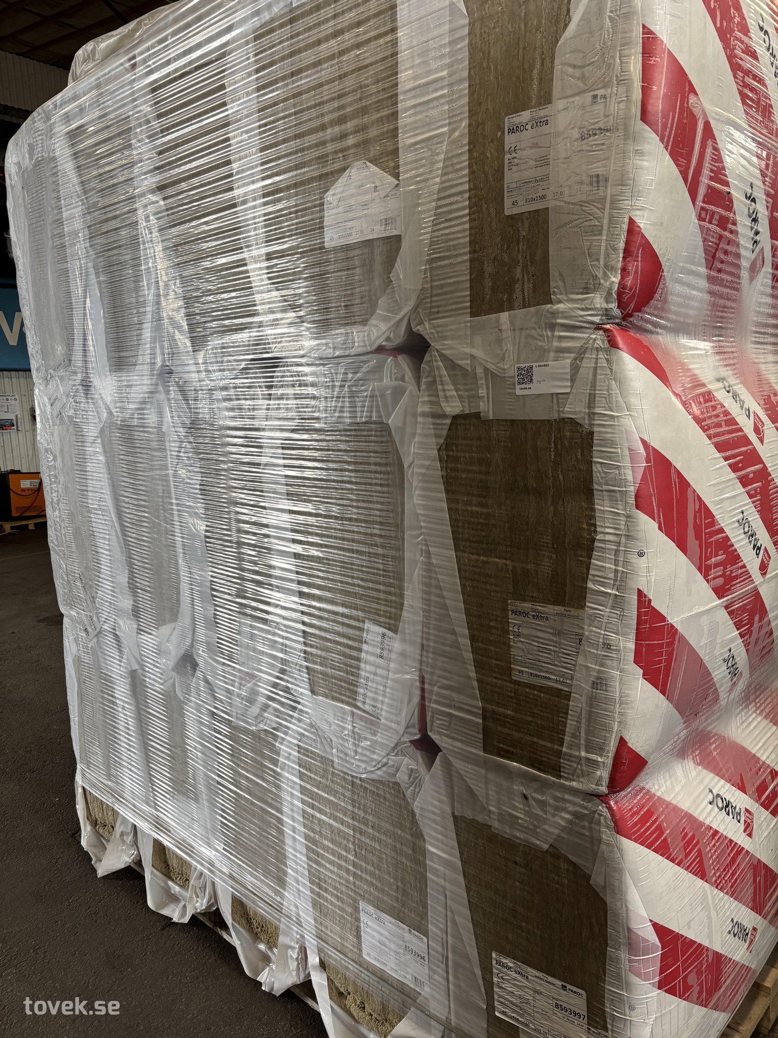 Paroc Extra Vägg/Bjälklag 810x1500x45, ca255,15m2 | Toveks Auktioner ...