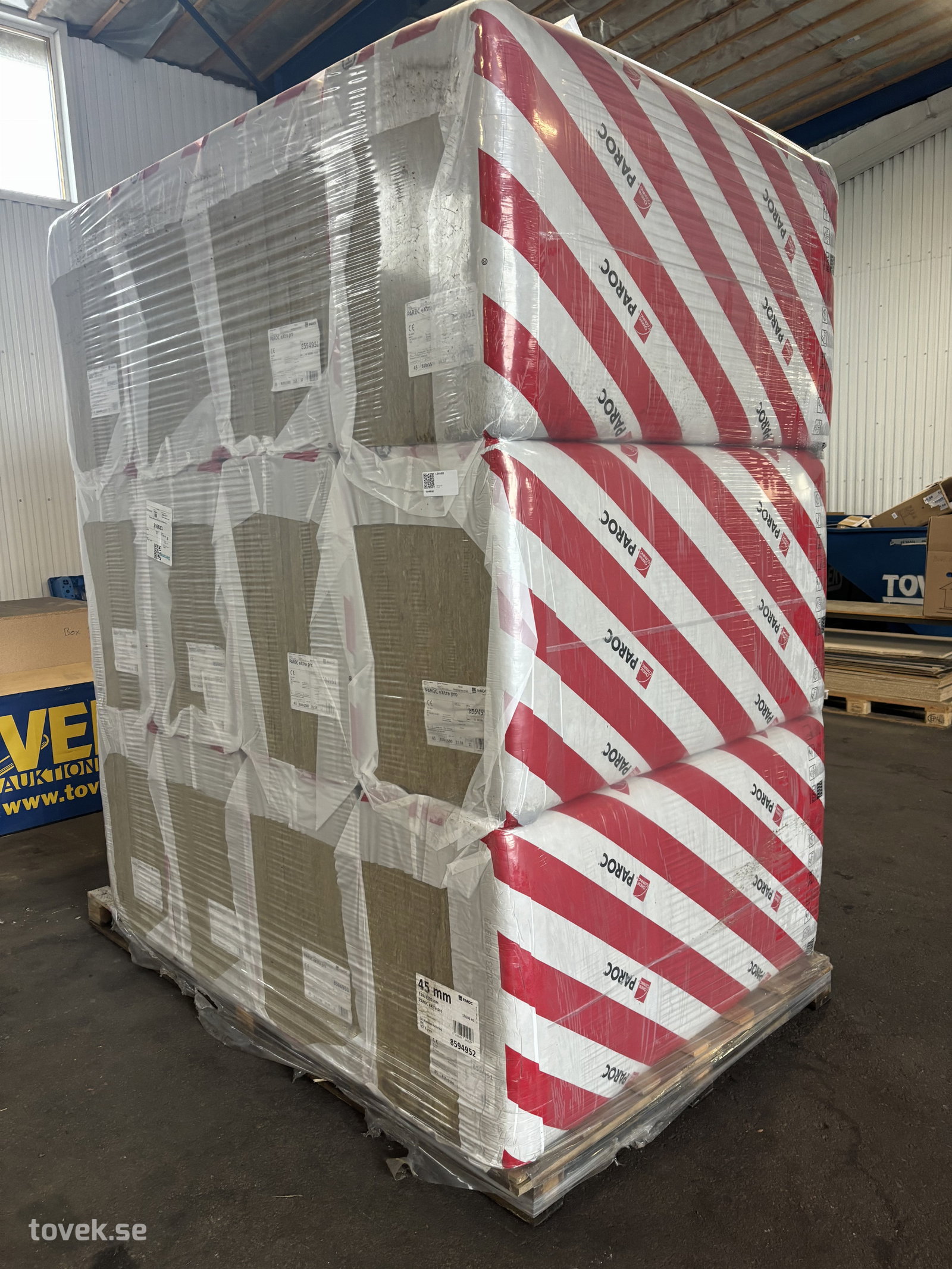 Paroc Extra ProVägg/Bjälklag 810x1500x45, ca174,96m2 | Toveks Auktioner ...